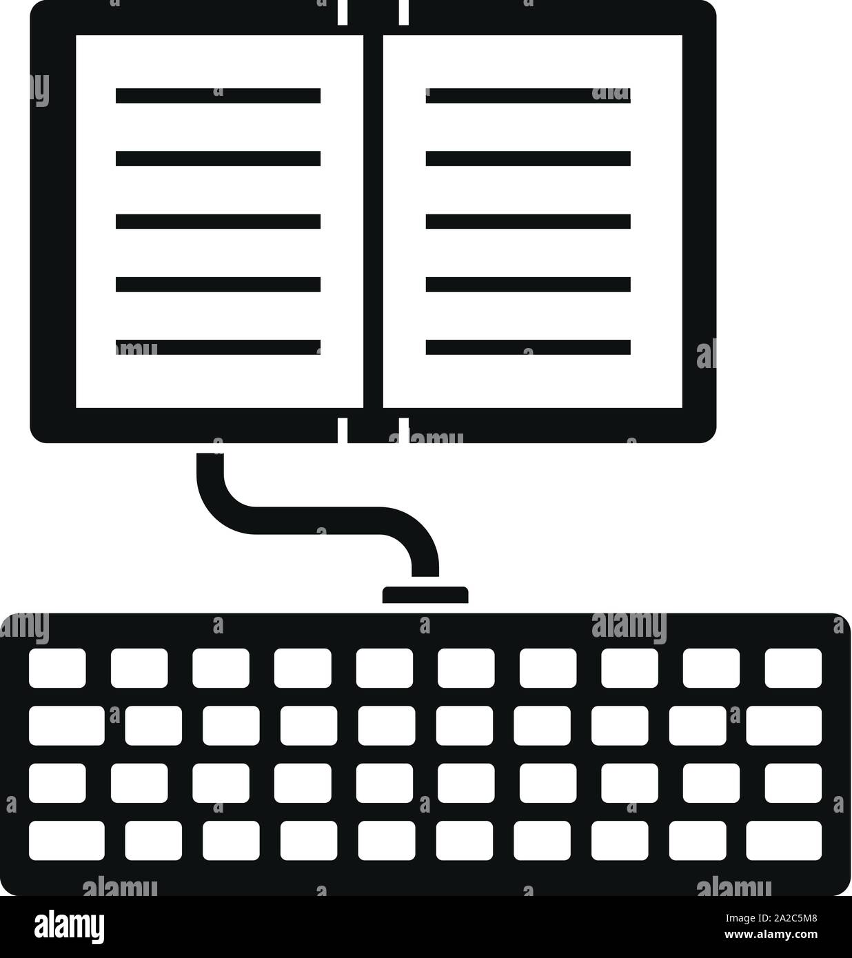Typing book icon. Simple illustration of typing book vector icon for ...