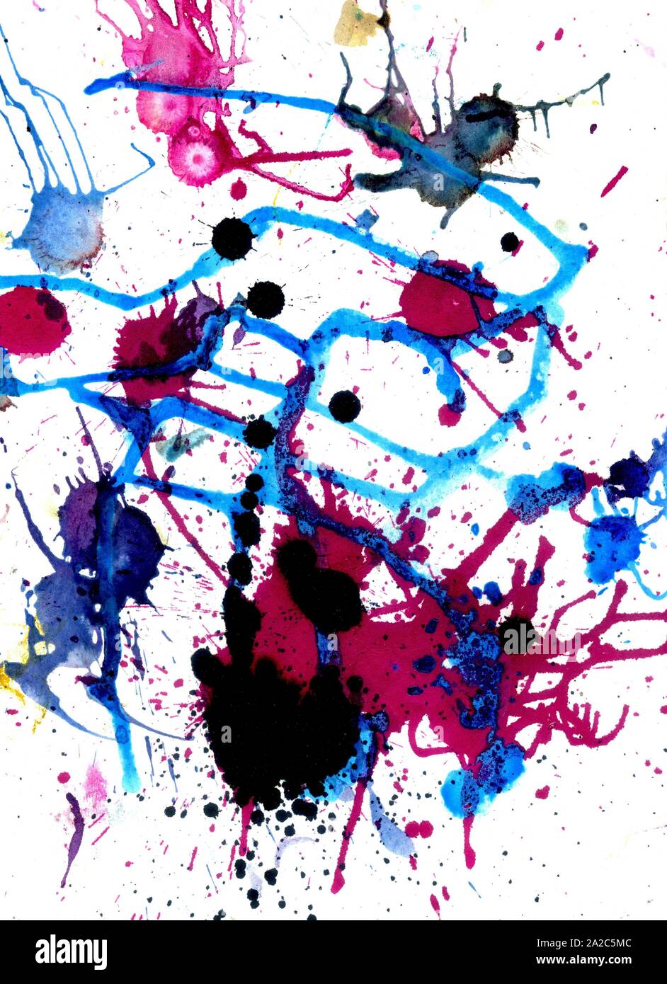 Grunge background with paint dripping of different colors Stock Photo ...