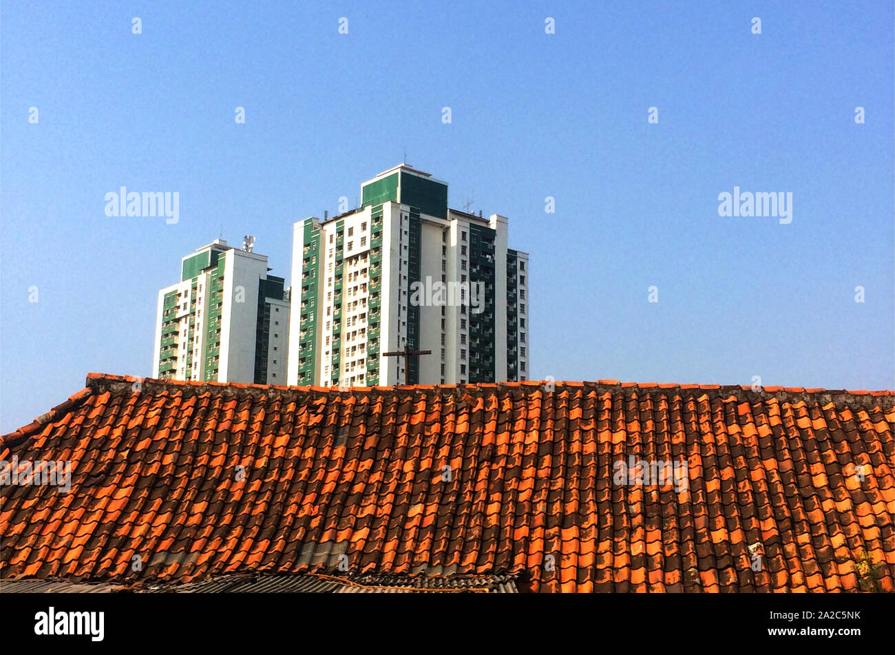 House roof and apartement building in Jakarta Indonesia Stock Photo - Alamy