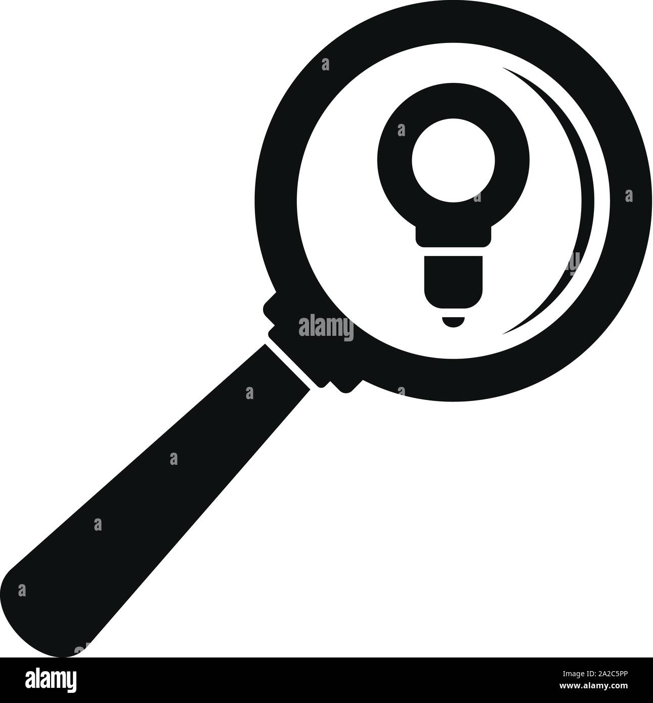 Idea magnify glass icon. Simple illustration of idea magnify glass ...