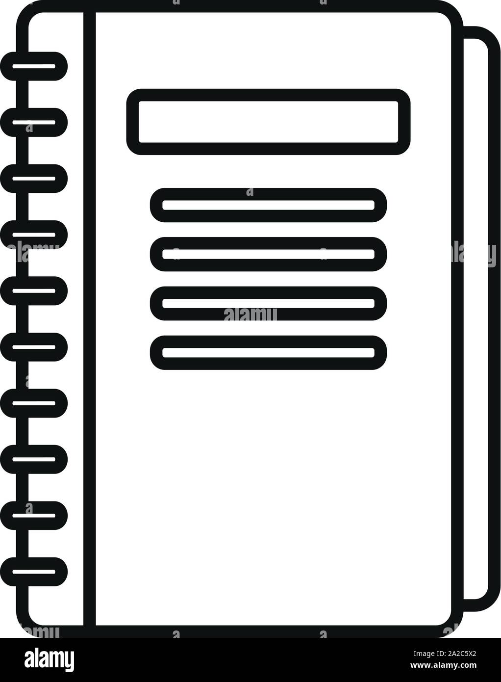 Staff notebook icon. Outline staff notebook vector icon for web design ...
