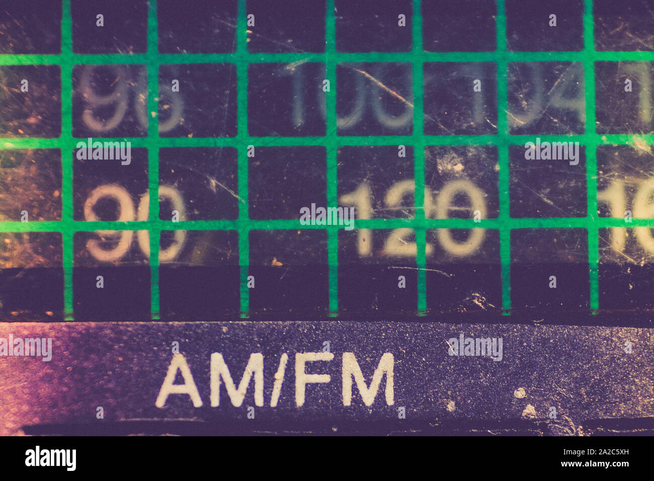 vintage radio station panel close up Stock Photo - Alamy