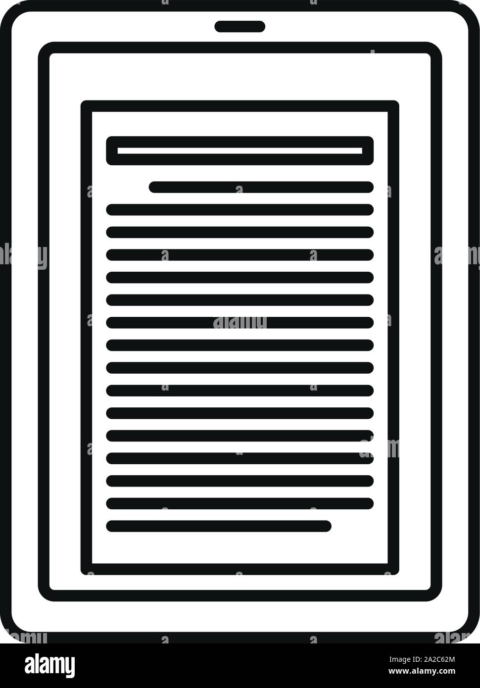 Reader tablet icon. Outline reader tablet vector icon for web design ...