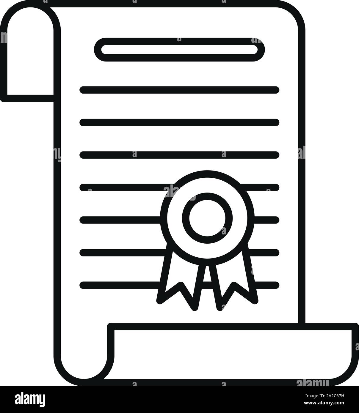 University diploma icon. Outline university diploma vector icon for web ...