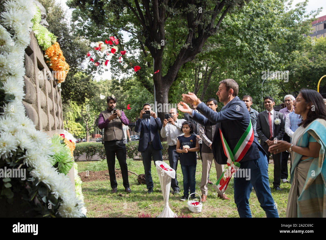 Rome, Italy. 02nd Oct, 2019. Indian community of Rome organized a ...