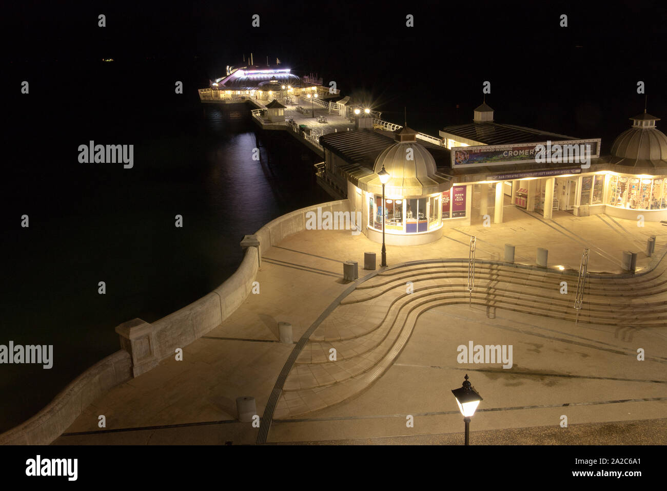 Cromer Pier taken at night on 28th Sept 2019 Stock Photo - Alamy