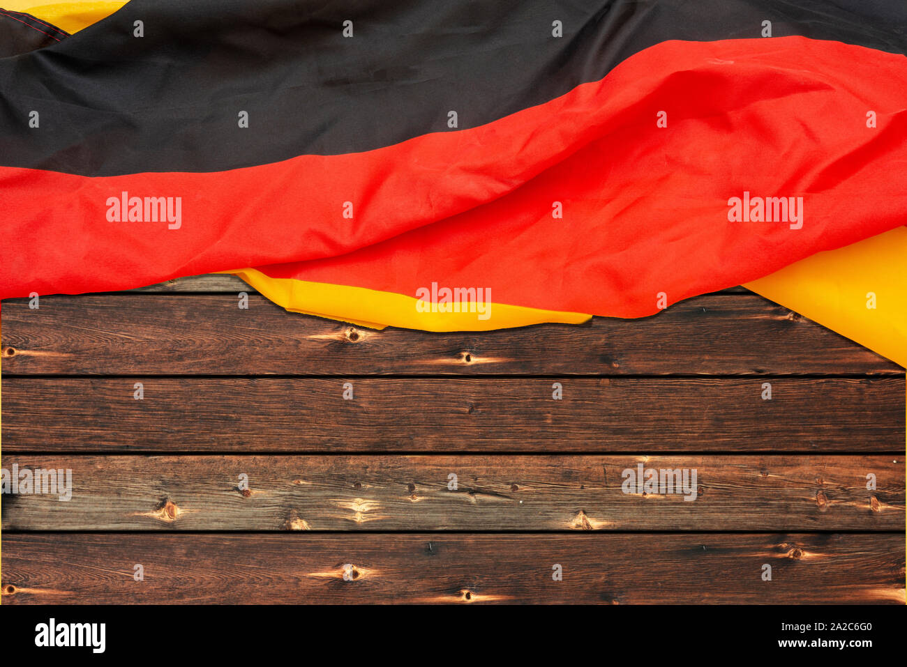 Wooden pattern table board with Germany flag, copy space banner Stock ...