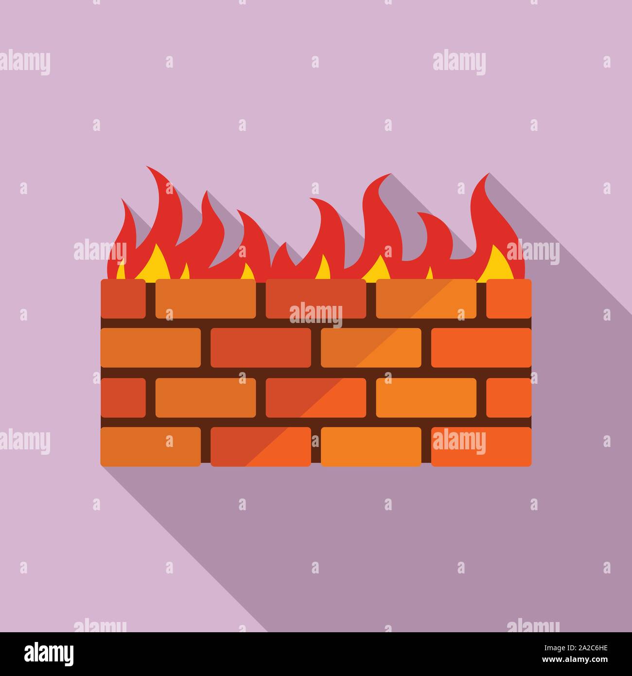Firewall icon. Flat illustration of firewall vector icon for web design ...
