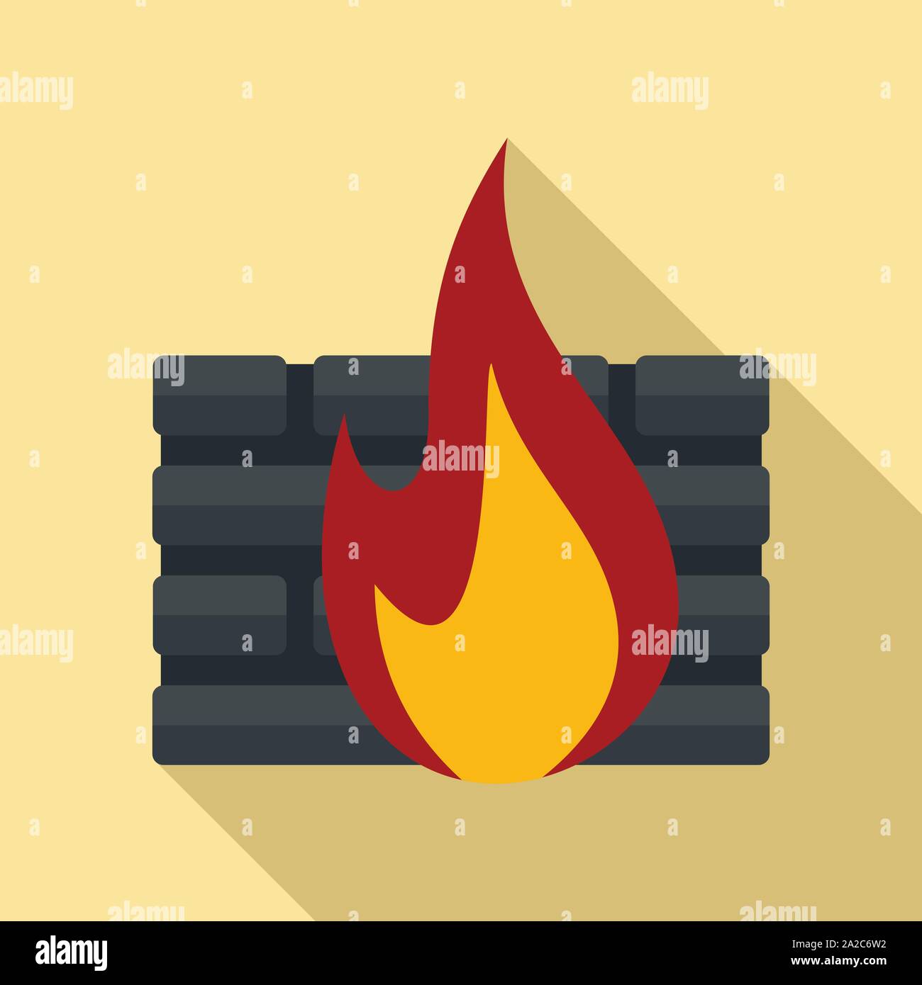 Black firewall icon. Flat illustration of black firewall vector icon ...
