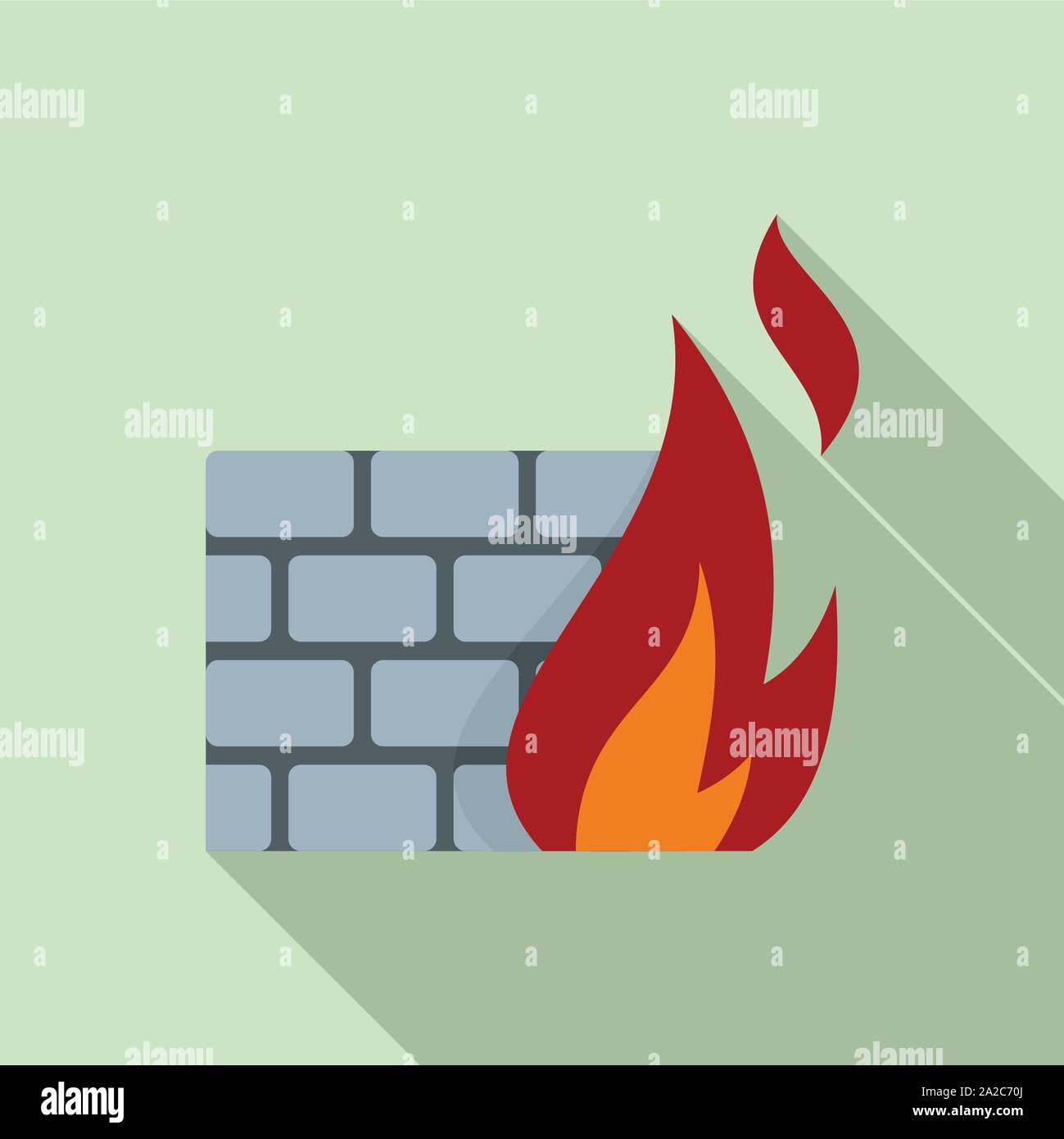 Data firewall icon. Flat illustration of data firewall vector icon for ...