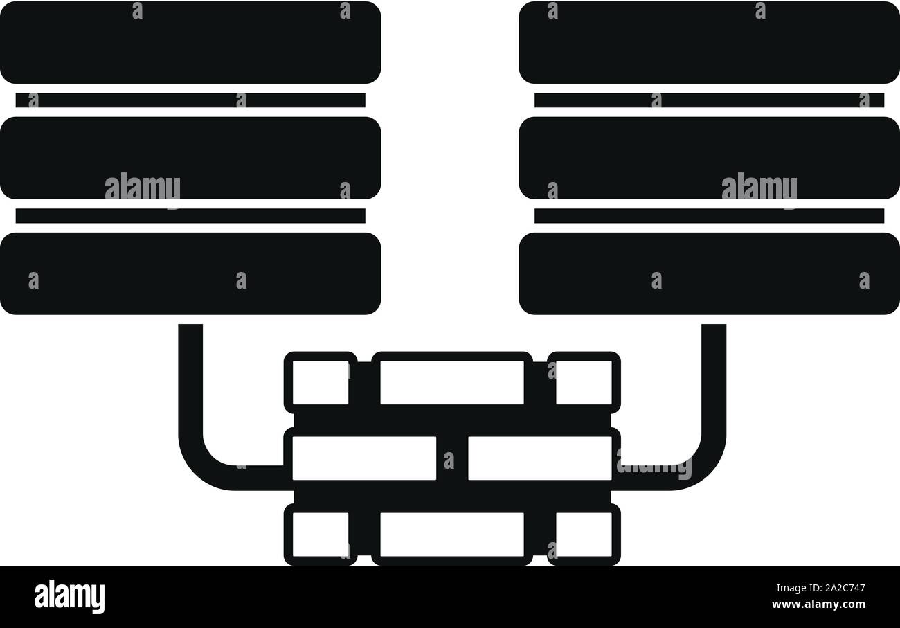 Server firewall icon. Simple illustration of server firewall vector ...