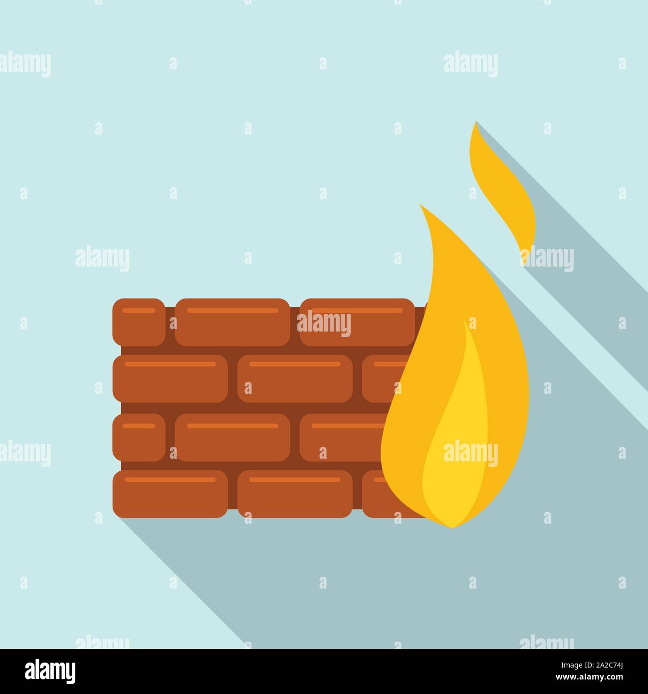 Protect firewall icon. Flat illustration of protect firewall vector ...