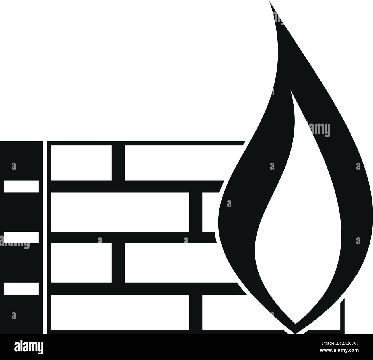 Modern safe firewall icon. Simple illustration of modern safe firewall ...
