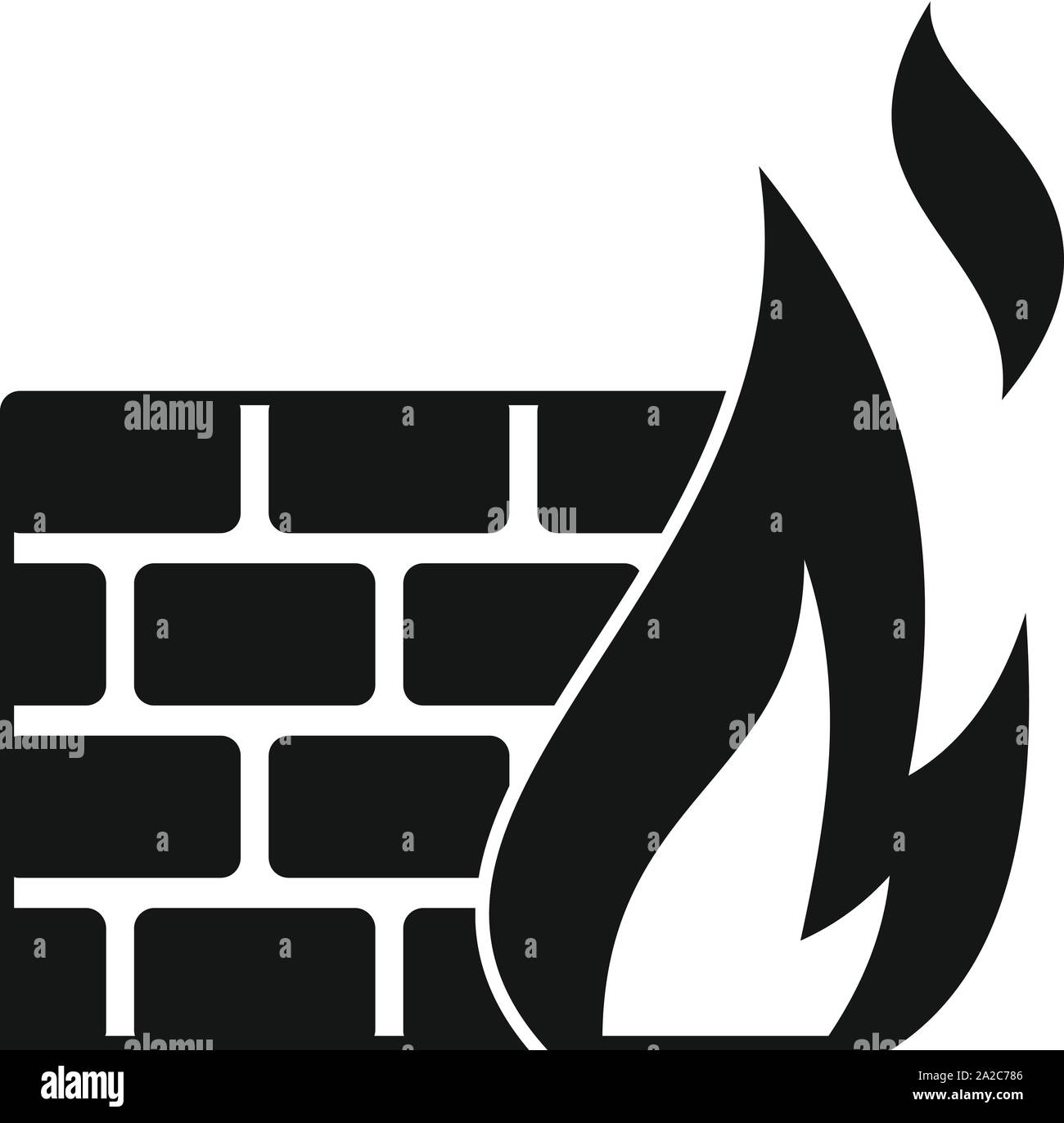 Data firewall icon. Simple illustration of data firewall vector icon ...