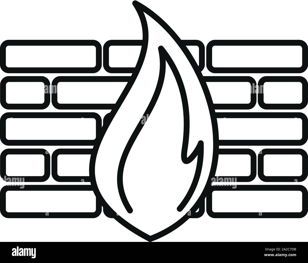 Modern firewall icon. Outline modern firewall vector icon for web ...
