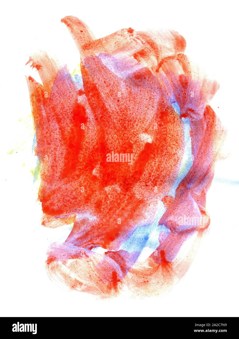 Grunge painted paper texture, multicolor brush strokes as background ...