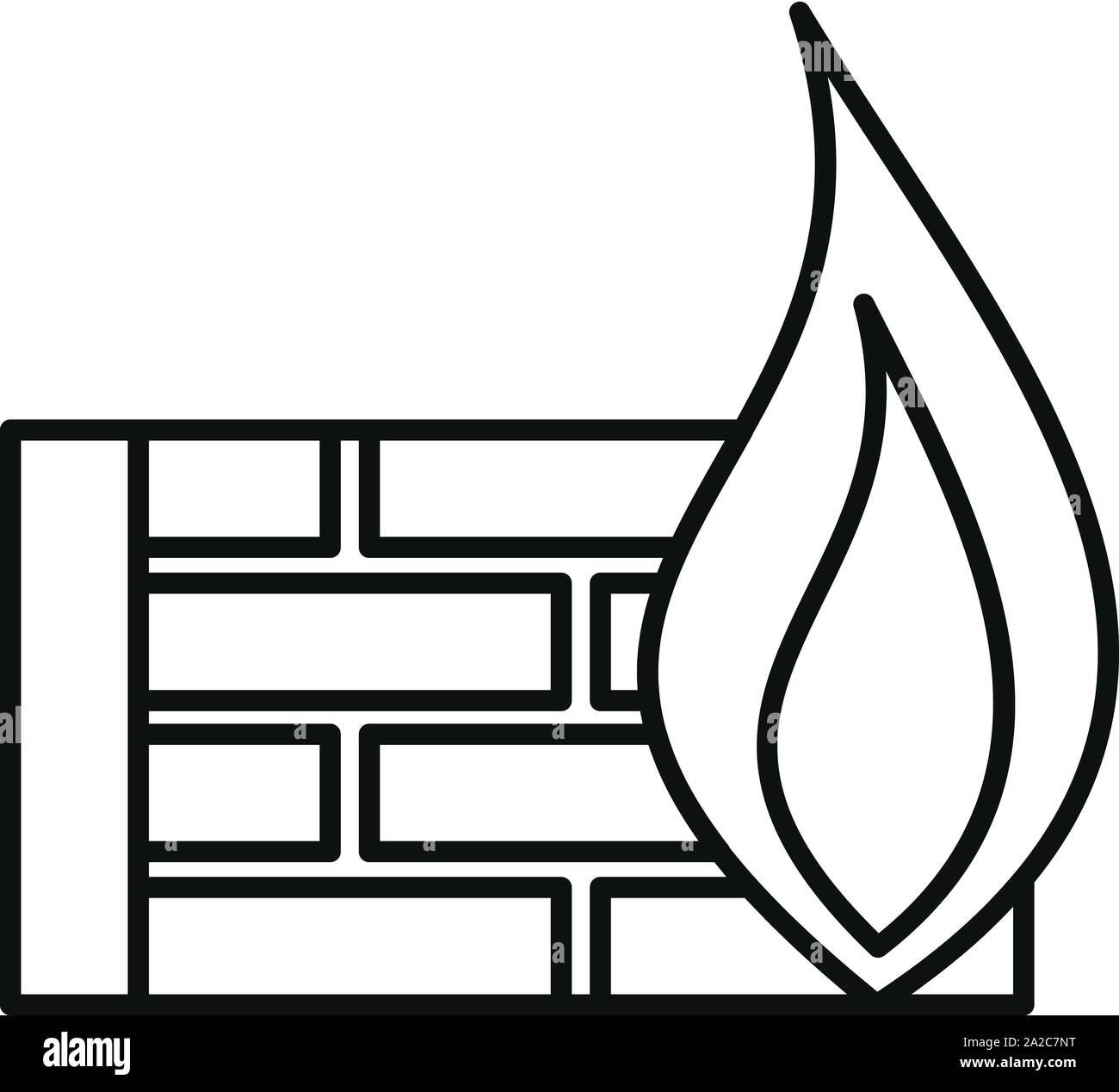 Modern safe firewall icon. Outline modern safe firewall vector icon for ...