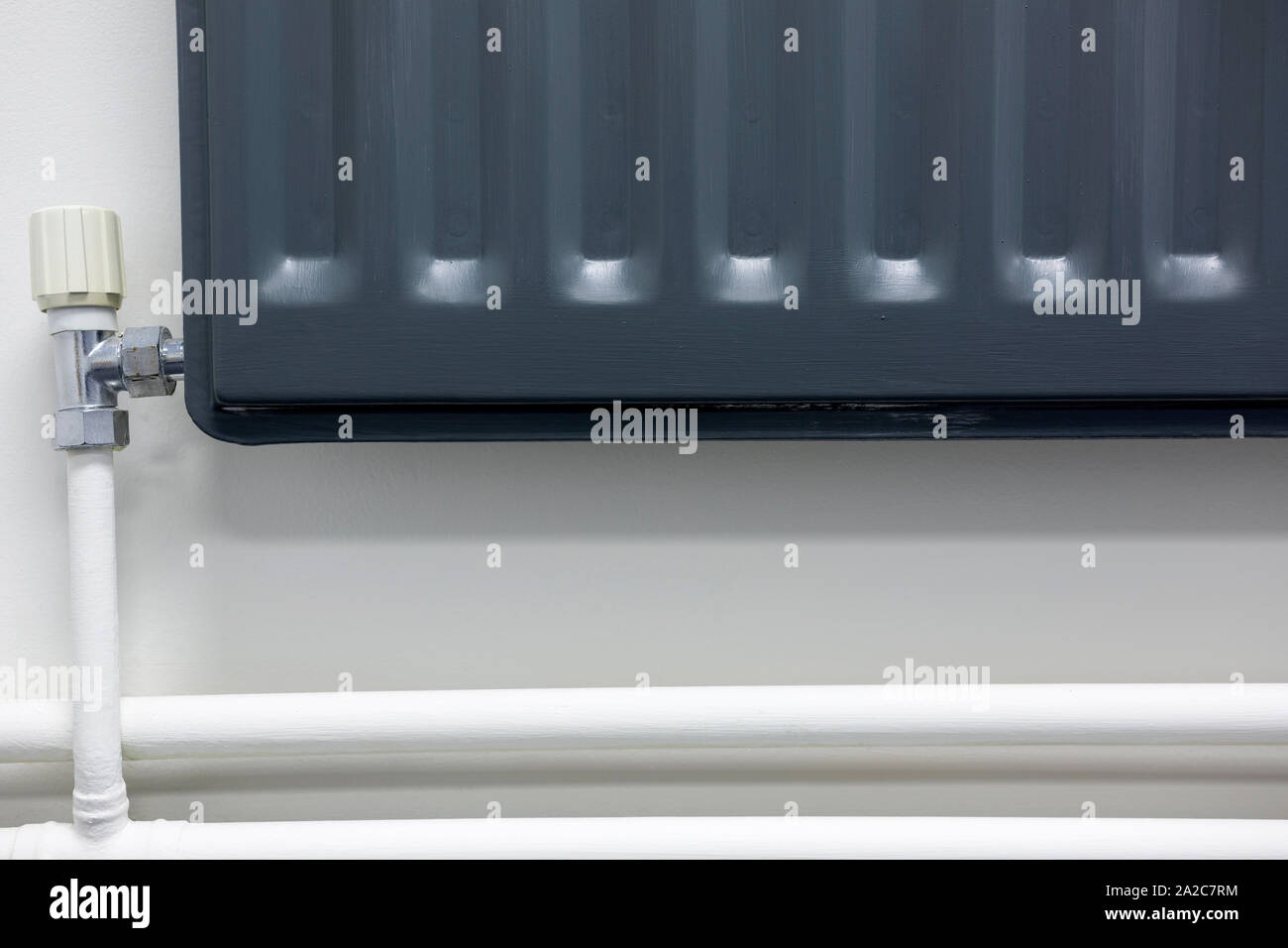 Detail of large radiator in the home Stock Photo - Alamy