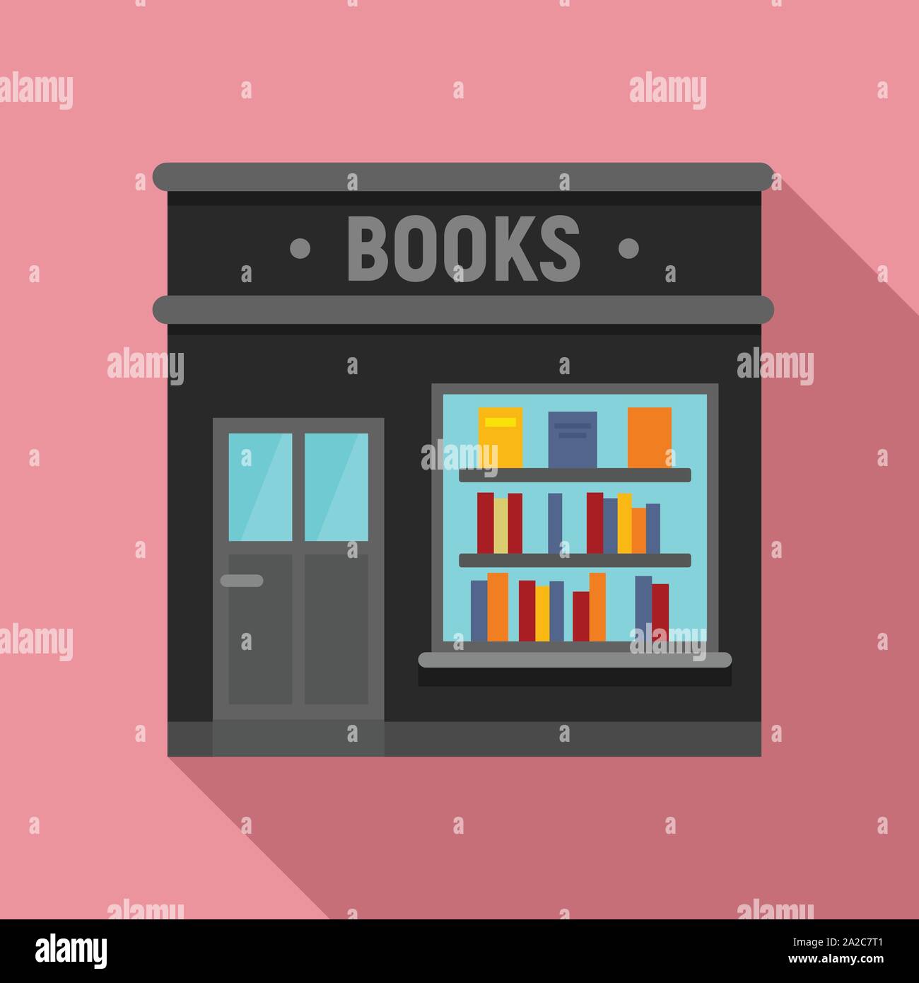 Books store icon. Flat illustration of books store vector icon for web ...