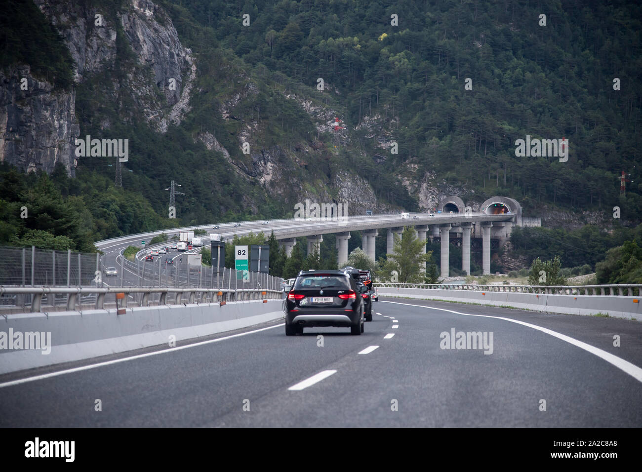 Car tunnel bridge mountains hi-res stock photography and images - Alamy