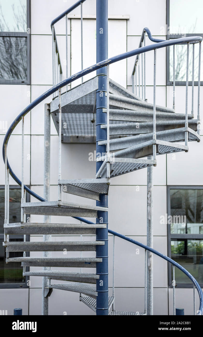 Spiral staircase outside building on hi-res stock photography and ...