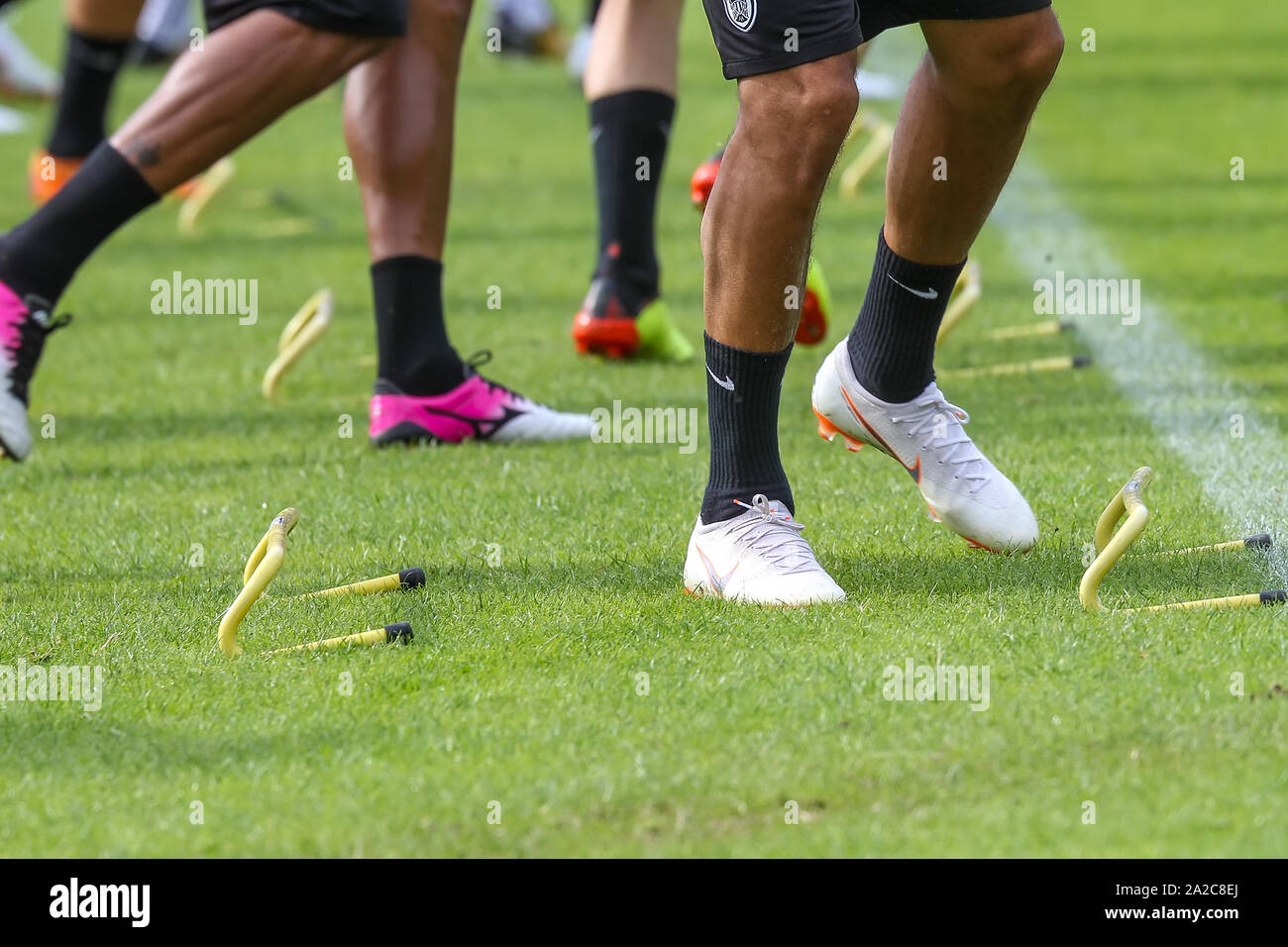 Feet on soccer ball hi-res stock photography and images - Alamy