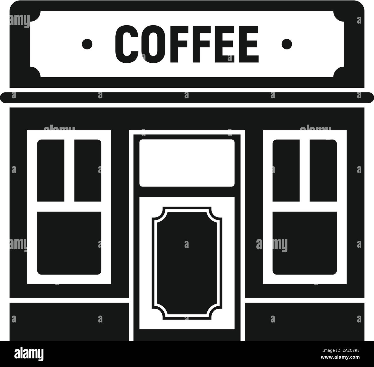 Street coffee shop icon. Simple illustration of street coffee shop ...