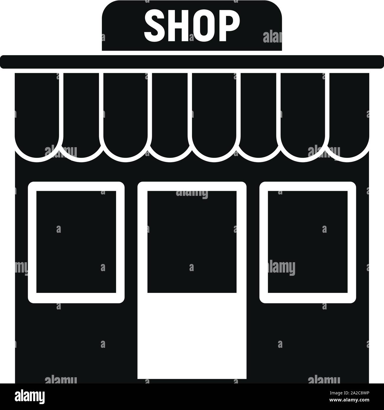 Street shop icon. Simple illustration of street shop vector icon for ...