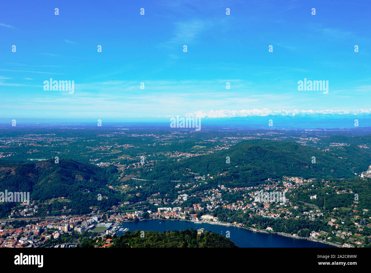 Italy, Brunate, Como lake Stock Photo - Alamy