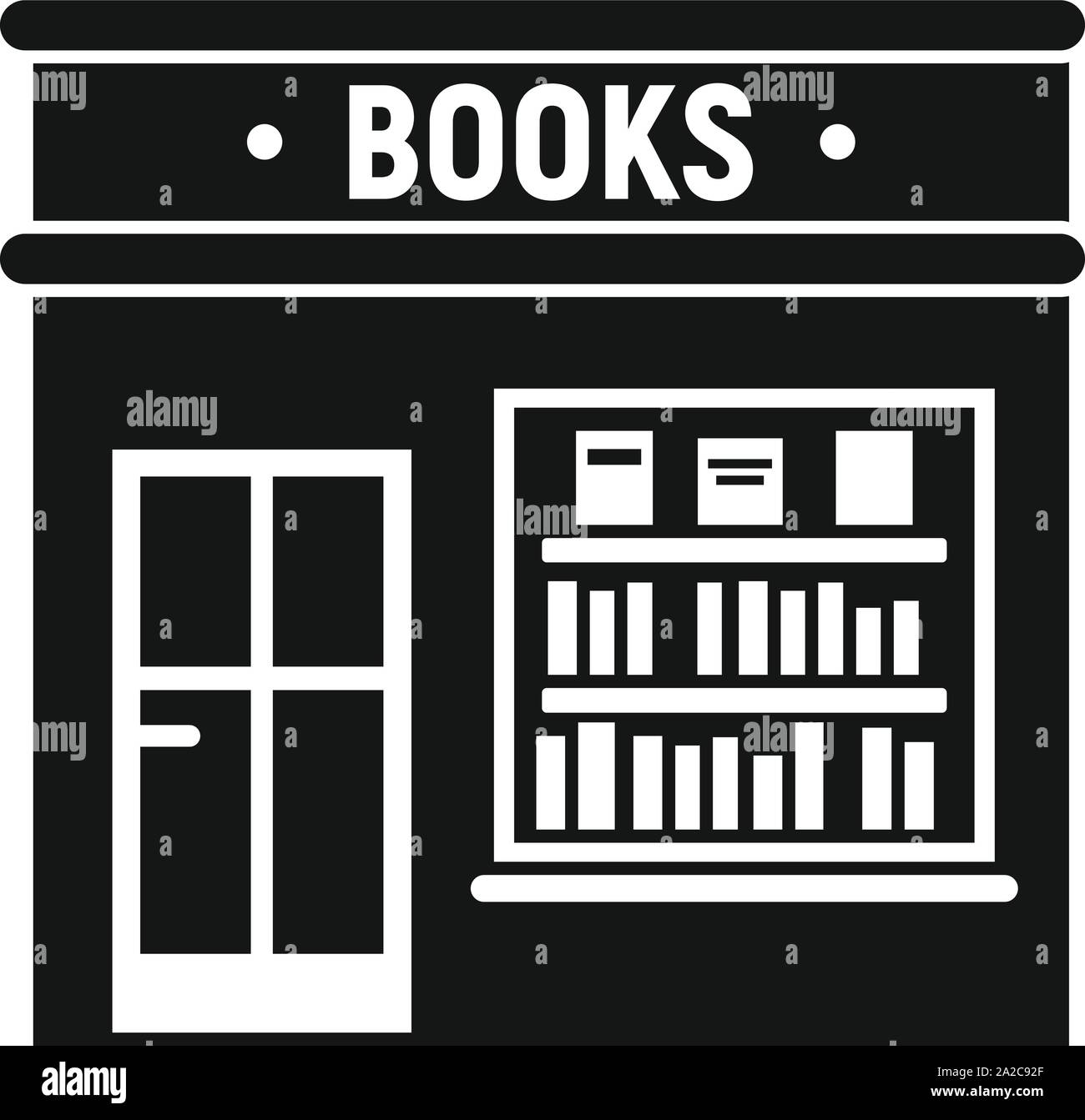 Books store icon. Simple illustration of books store vector icon for ...