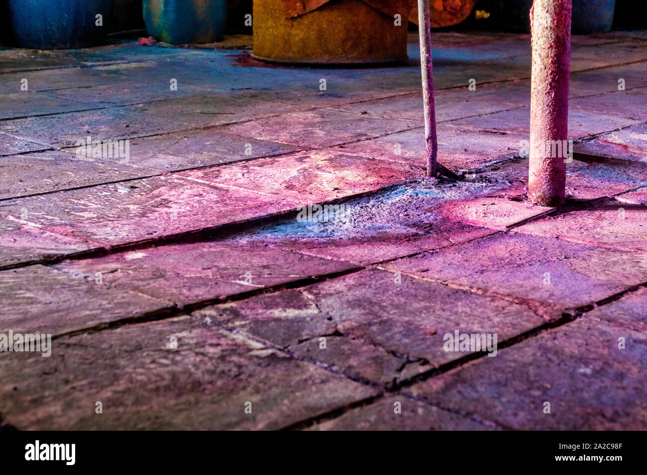 Floor of the Dyeing Workshop in the Baskal Kelaghayi Silk Centre ...