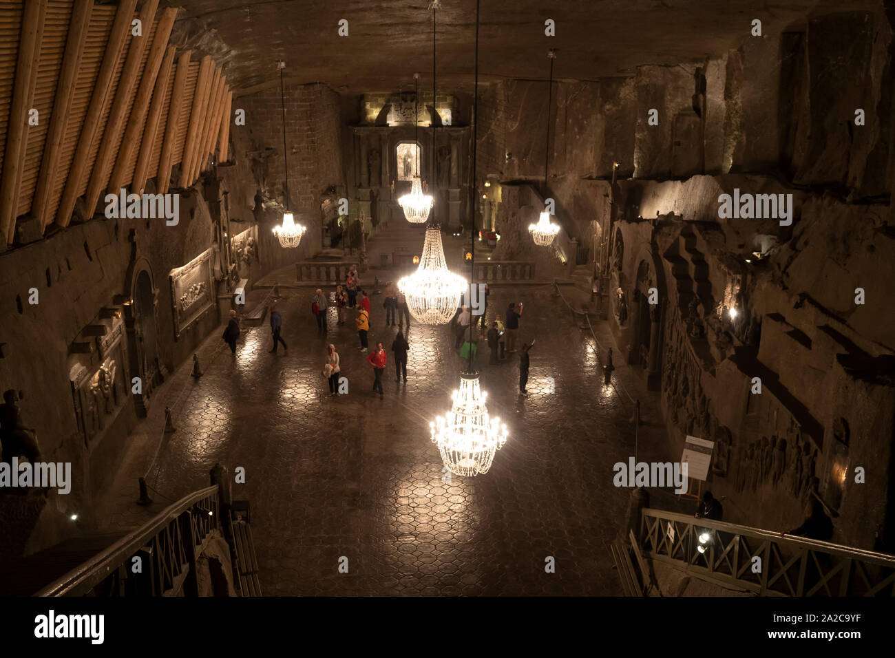 The Chapel of St. Kinga in Wieliczka Salt Mine, Krakow, Poland Stock ...
