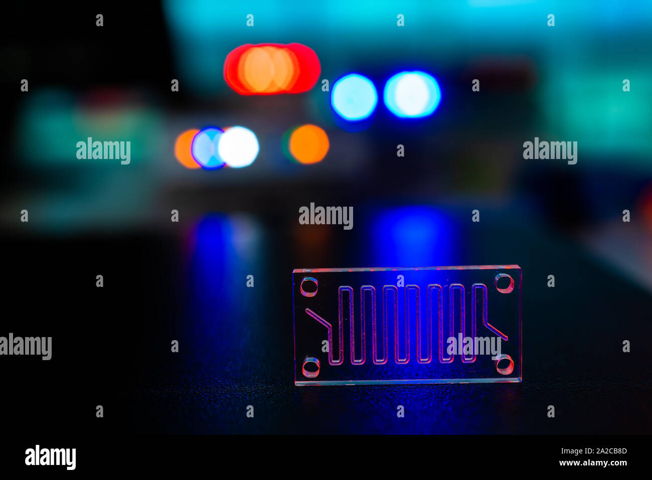 microfluidic device Instrument that uses micro amounts of fluid on a ...