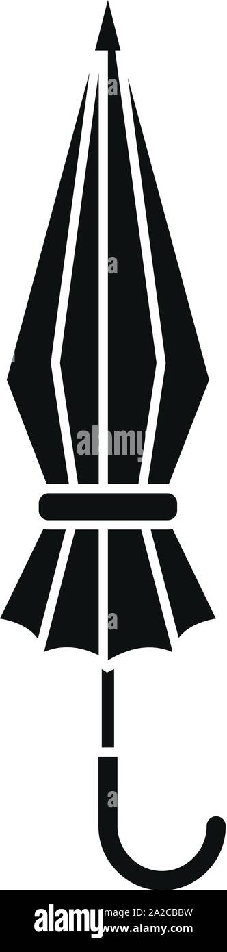 Closed umbrella icon. Simple illustration of closed umbrella vector ...