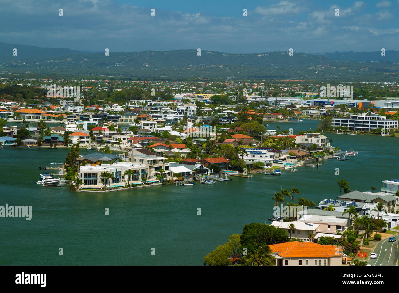 The Nerang River in Surfers Paradise, the Gold Coast, Queensland ...