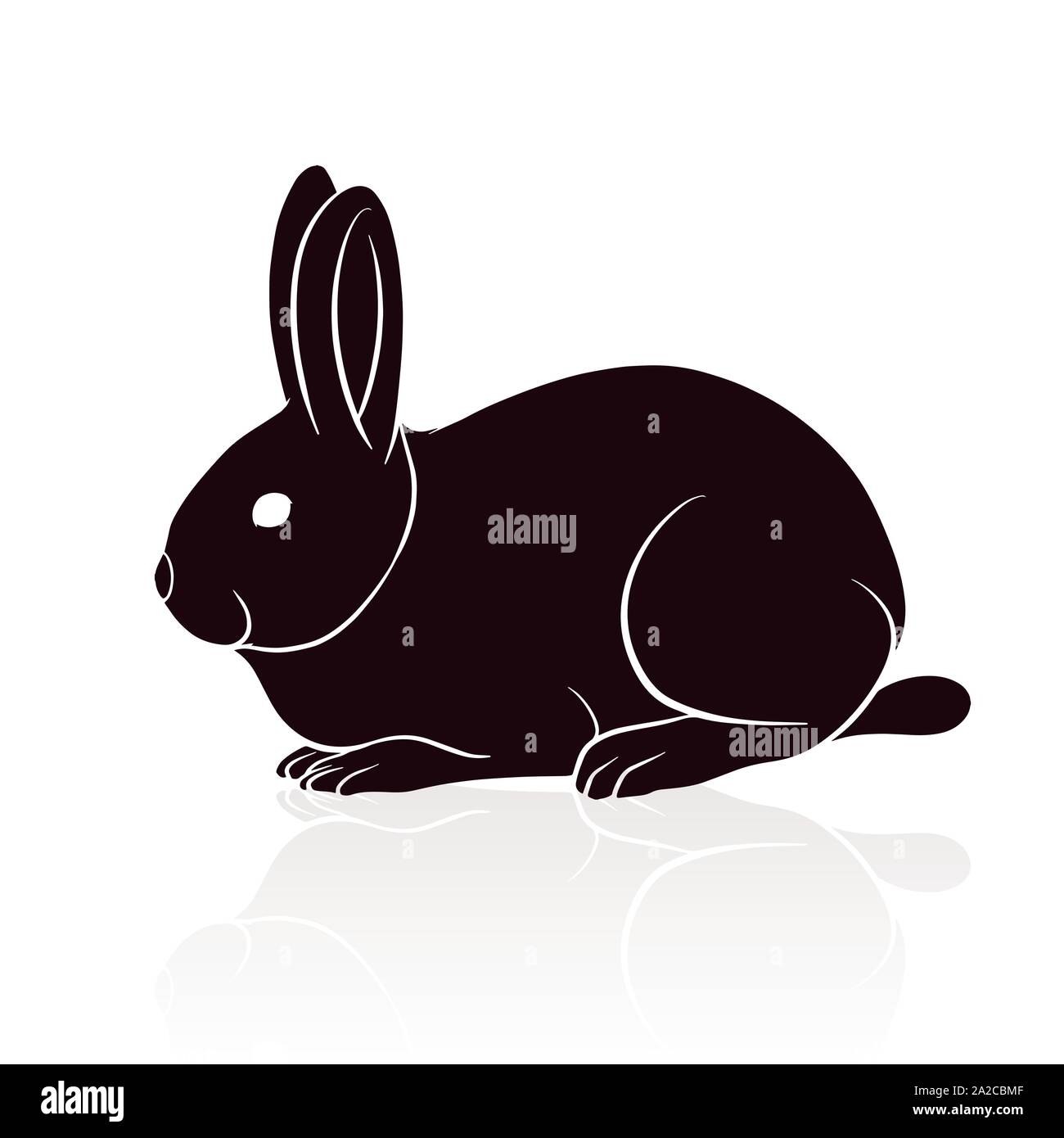 Jumping Bunny Outline High Resolution Stock Photography and Images - Alamy