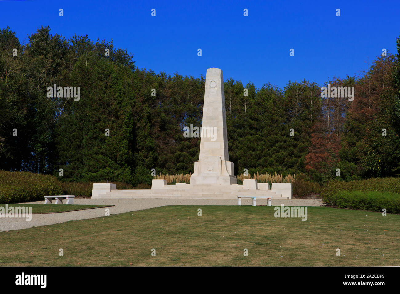 Obelisk at the New Zealand Memorial Park in honor of the New Zealand ...