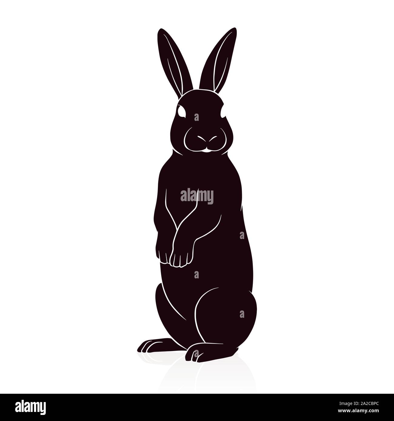 Standing Rabbit Silhouette