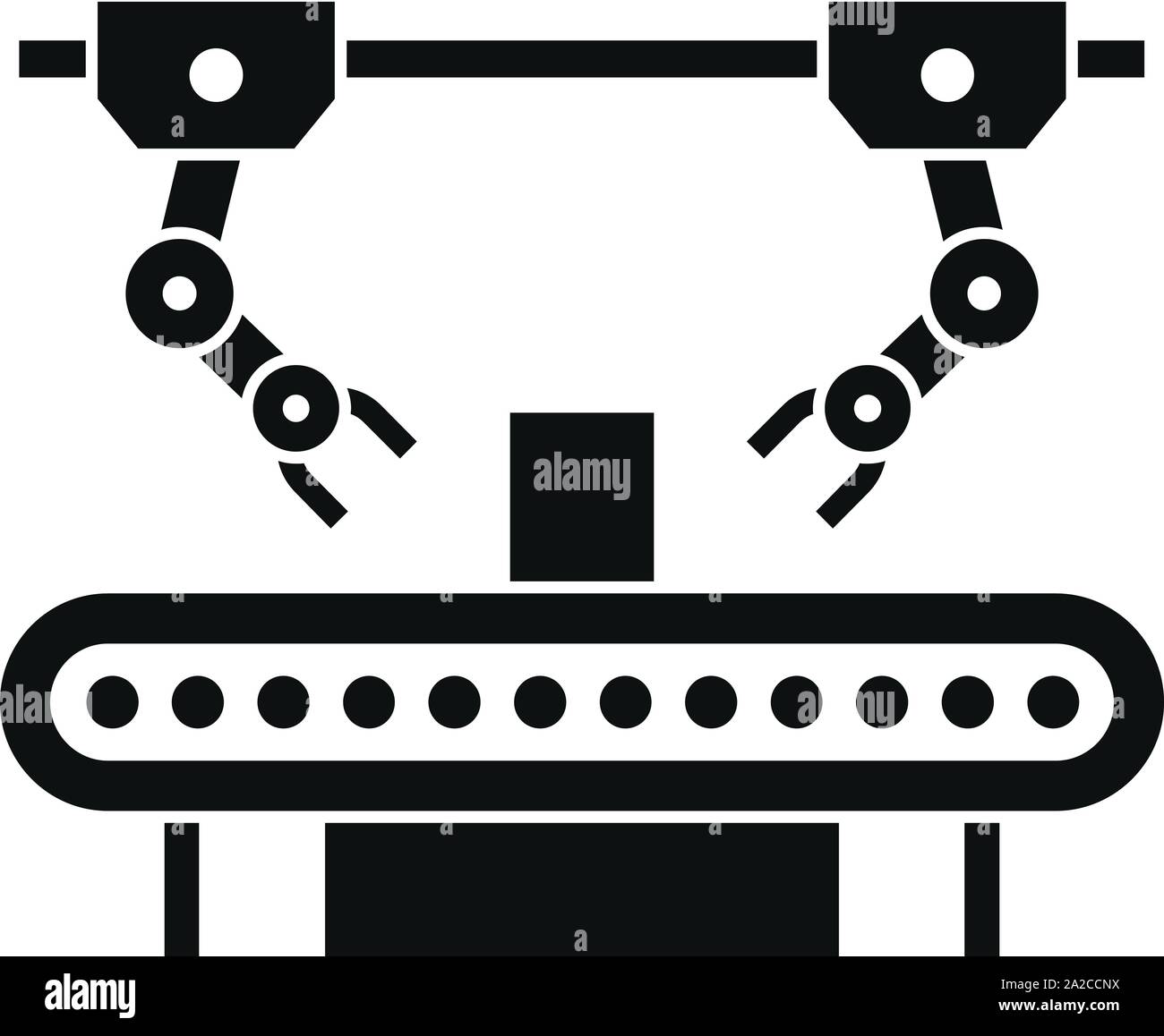 Assembly line robot icon. Simple illustration of assembly line robot vector icon for web design ...