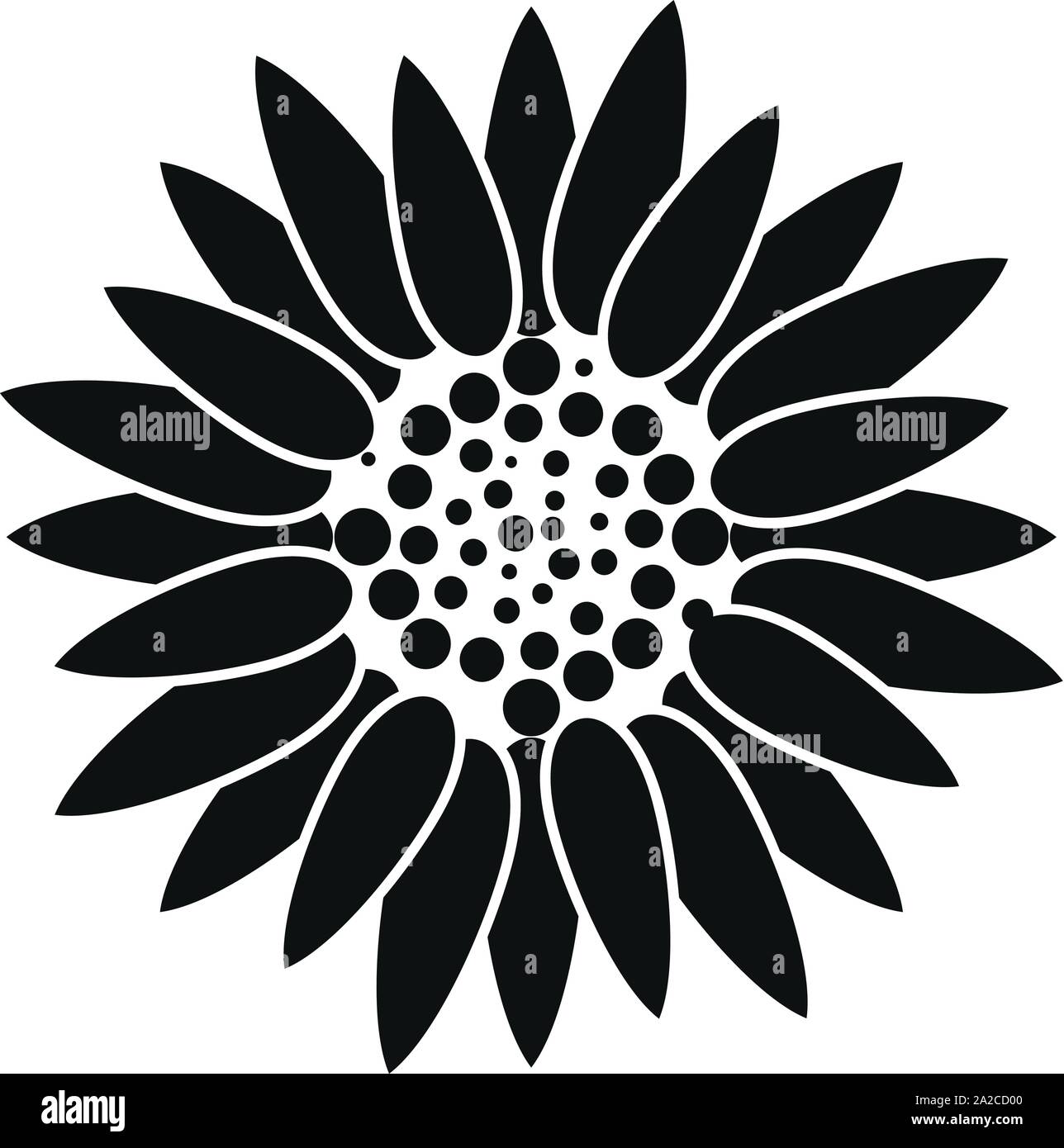 Sunflower plant icon. Simple illustration of sunflower plant vector ...