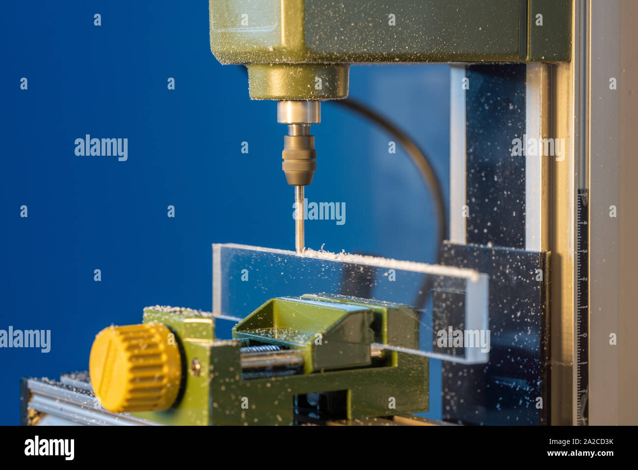 CNC milling machine processes glass Stock Photo - Alamy