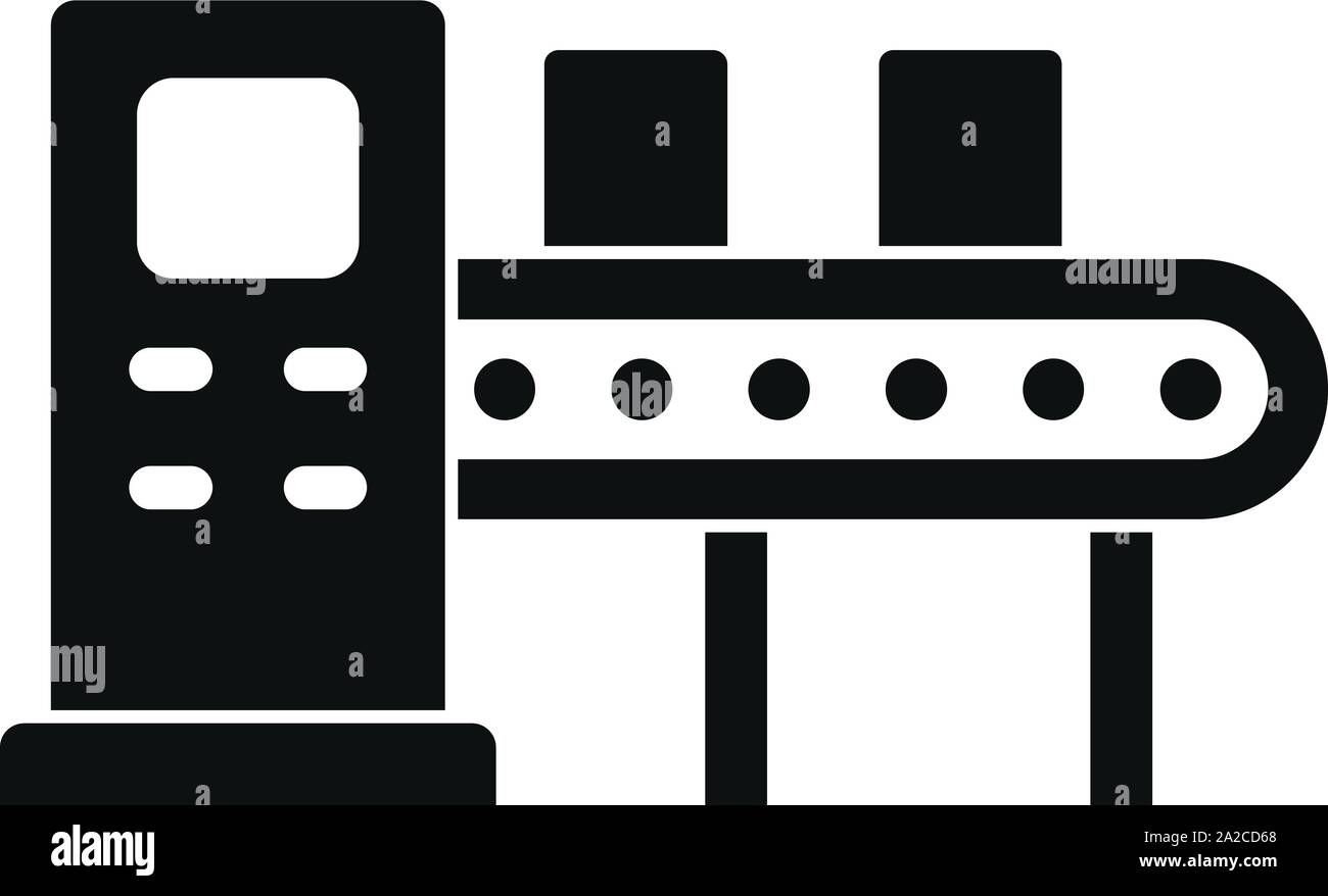 Assembly line icon. Simple illustration of assembly line vector icon ...