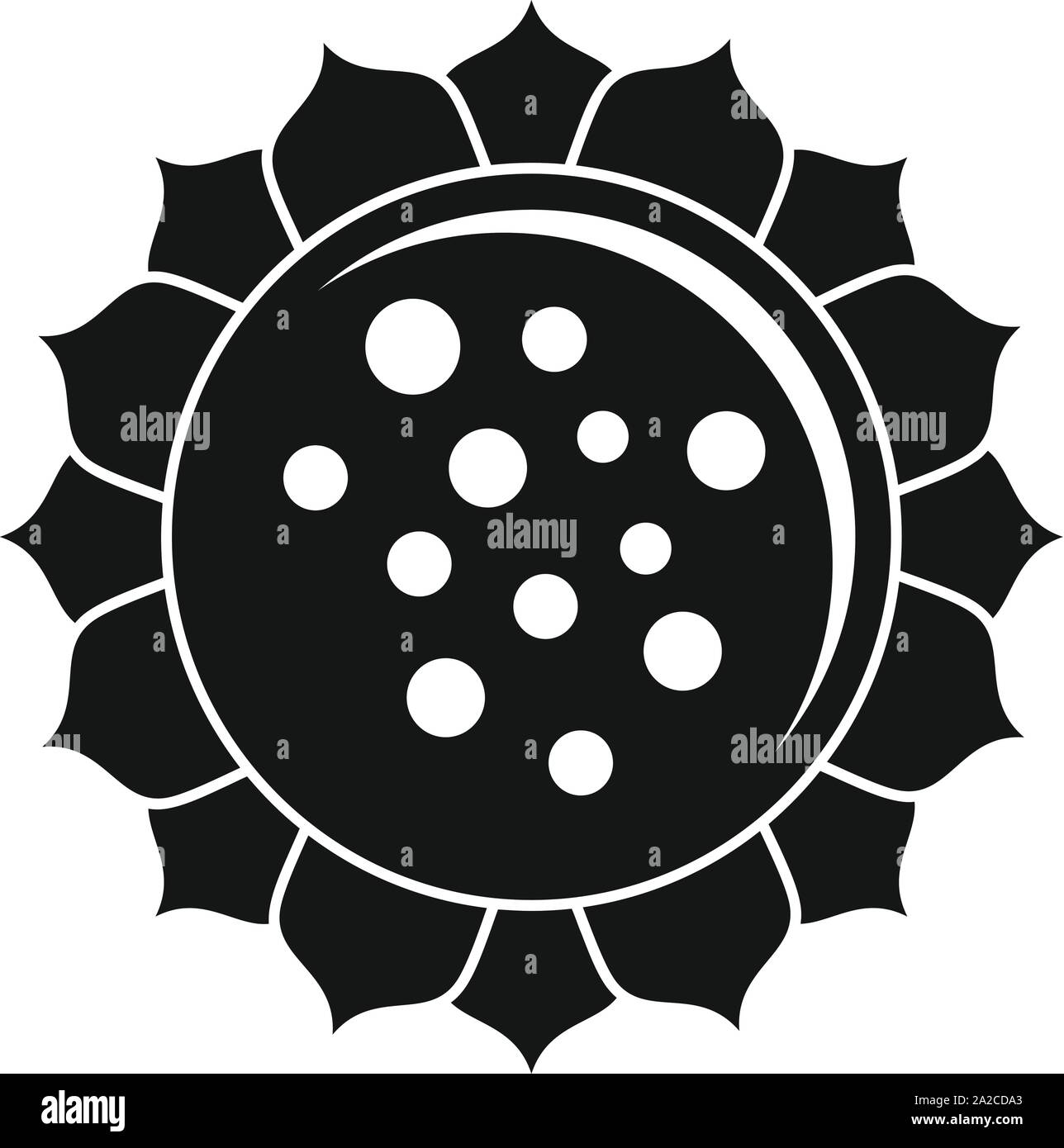 Spring sunflower icon. Simple illustration of spring sunflower vector ...