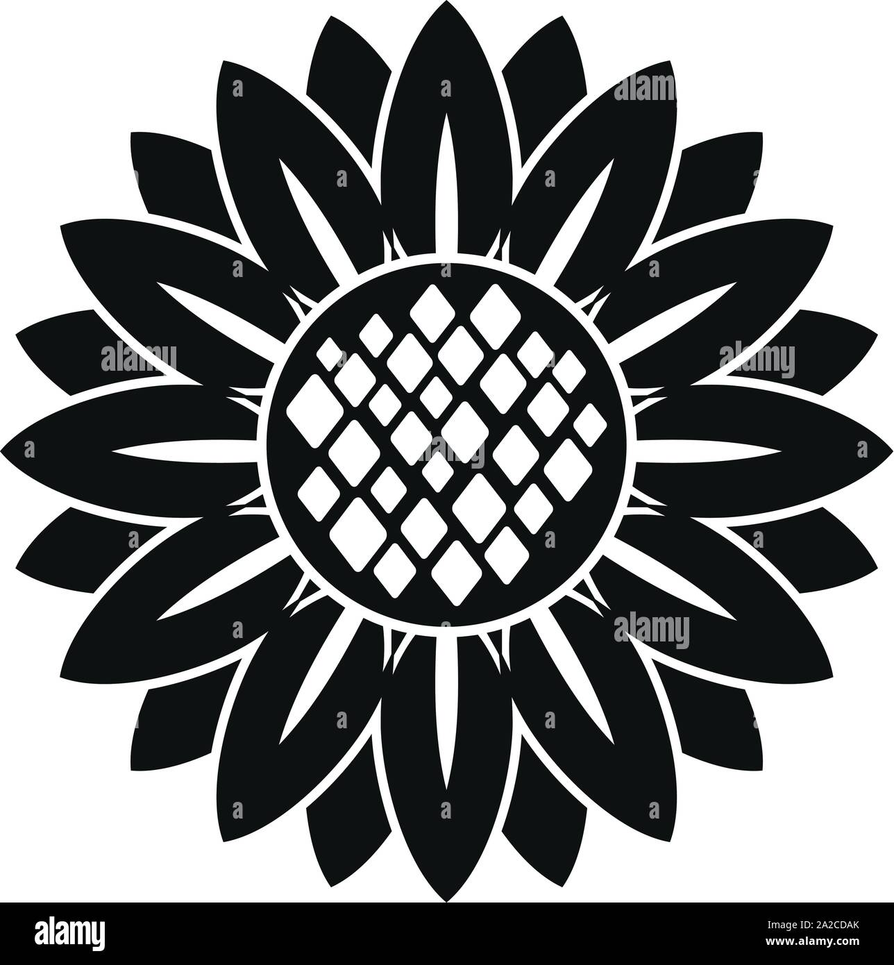 Rustic sunflower icon. Simple illustration of rustic sunflower vector ...