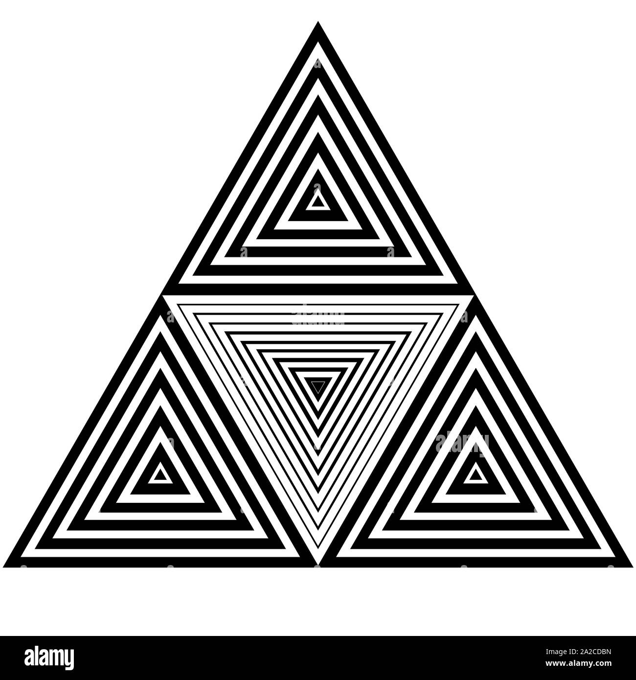 The black and white abstract multiple triangle Stock Photo - Alamy