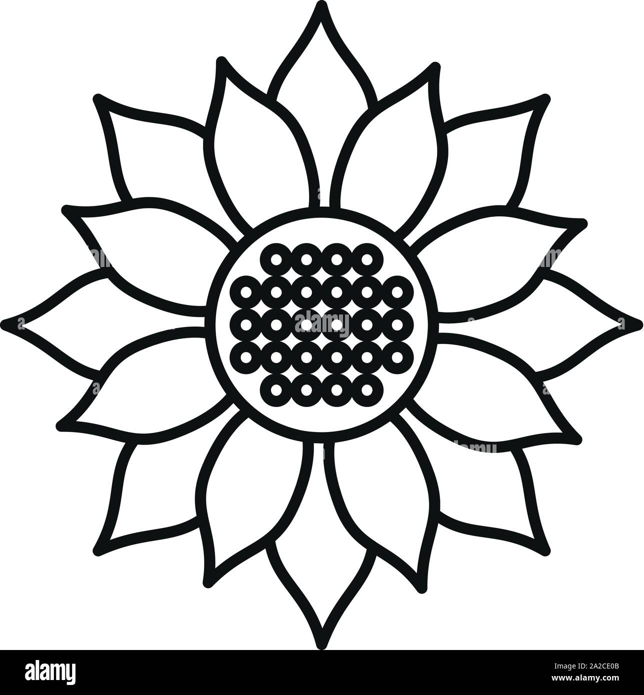 Cosmetic sunflower icon. Outline cosmetic sunflower vector icon for web ...