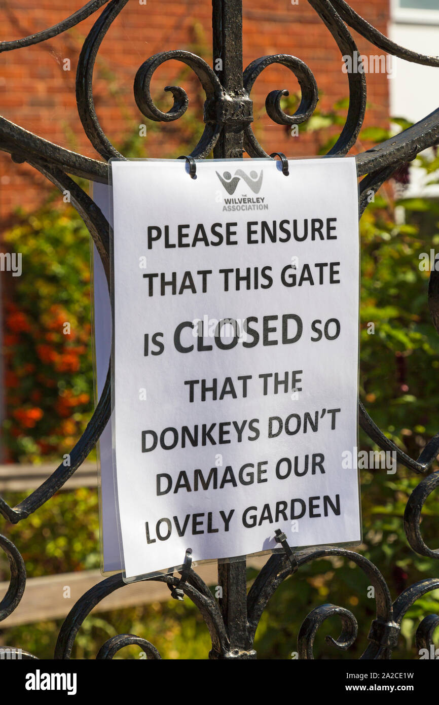 Please ensure that this gate is closed so that the donkeys don't damage ...