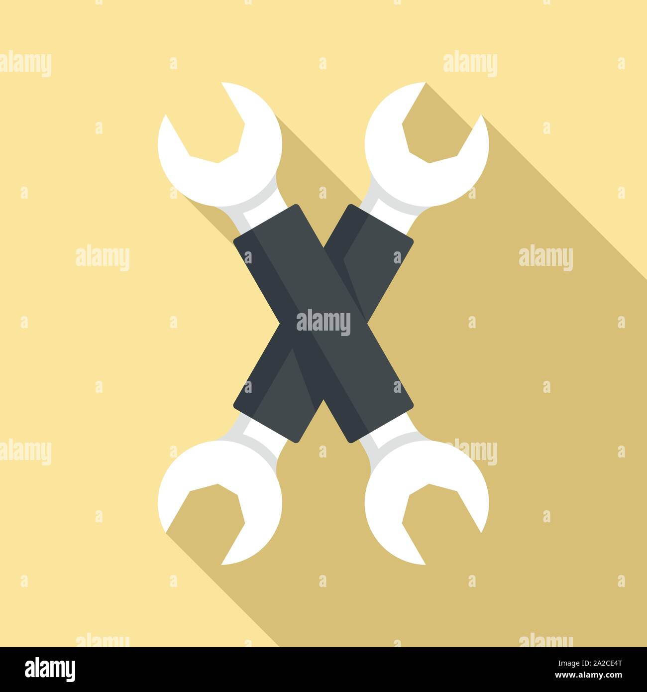 Crossed keys icon. Flat illustration of crossed keys vector icon for ...