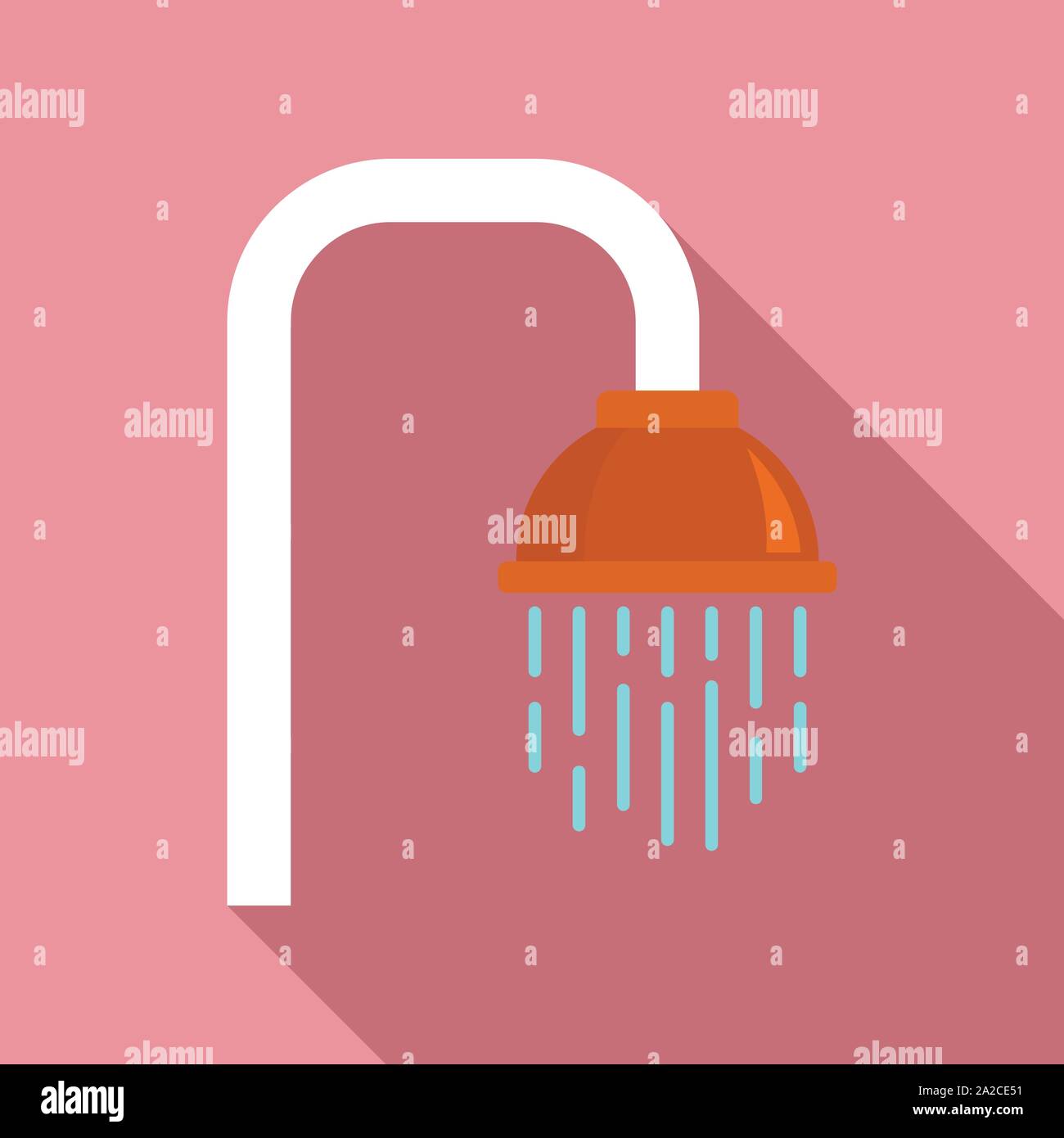 Bathroom shower icon. Flat illustration of bathroom shower vector icon ...