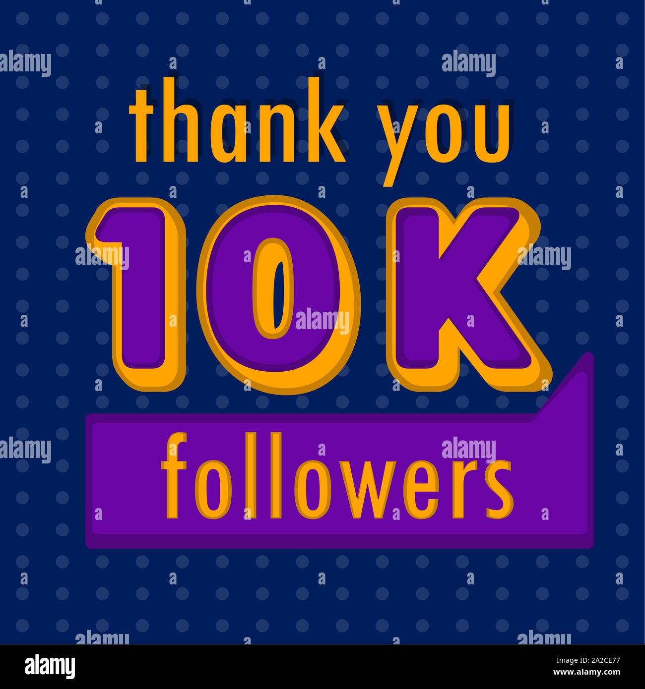 10k followers banner. Thank subscription - Vector illustration Stock ...